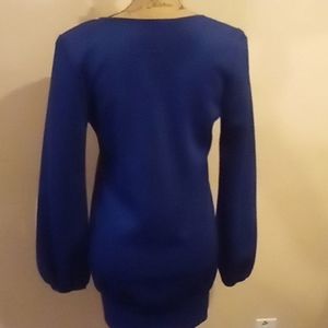 W by Wen | Dresses | Royal Blue Bejeweled Bow Mini Dress | Poshmark